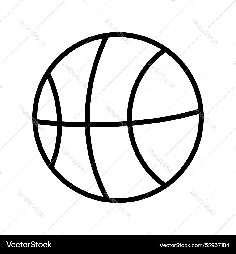 Basketball icon outline style design isolated Vector Image