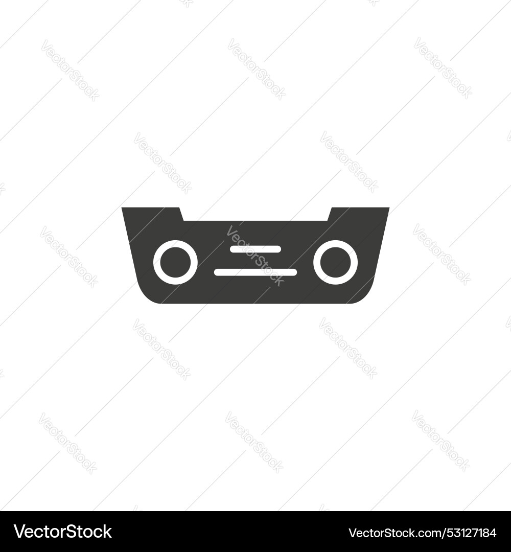Car bumper line icon isolated on white background Vector Image