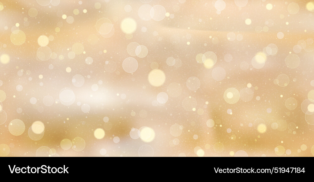 Champagne gradient seamless bg with bokeh and Vector Image
