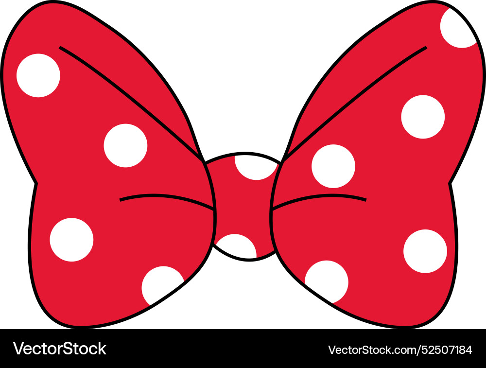 Charming mickey mouse bow - iconic cartoon Vector Image