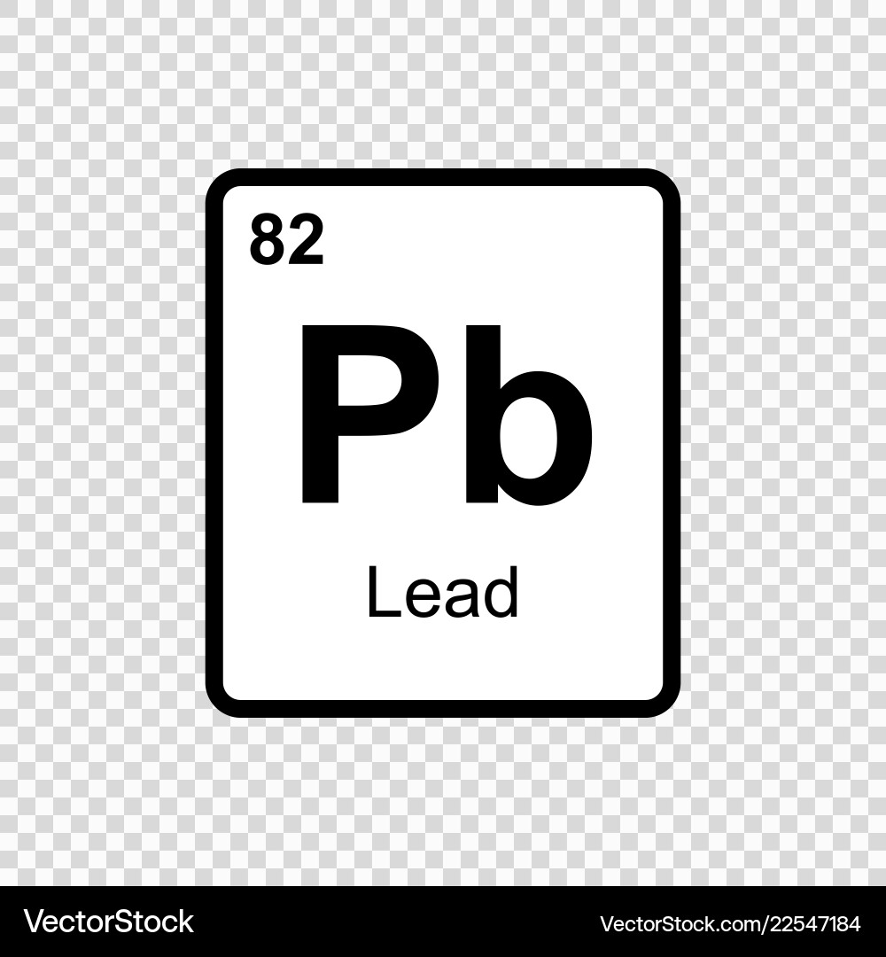 Chemical element lead Royalty Free Vector Image