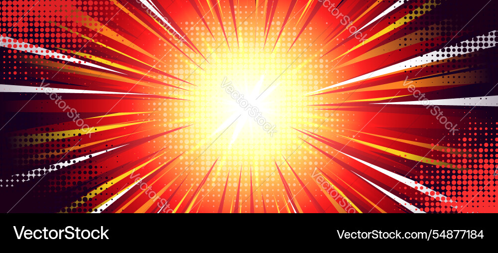 Comic anime explosion background Royalty Free Vector Image