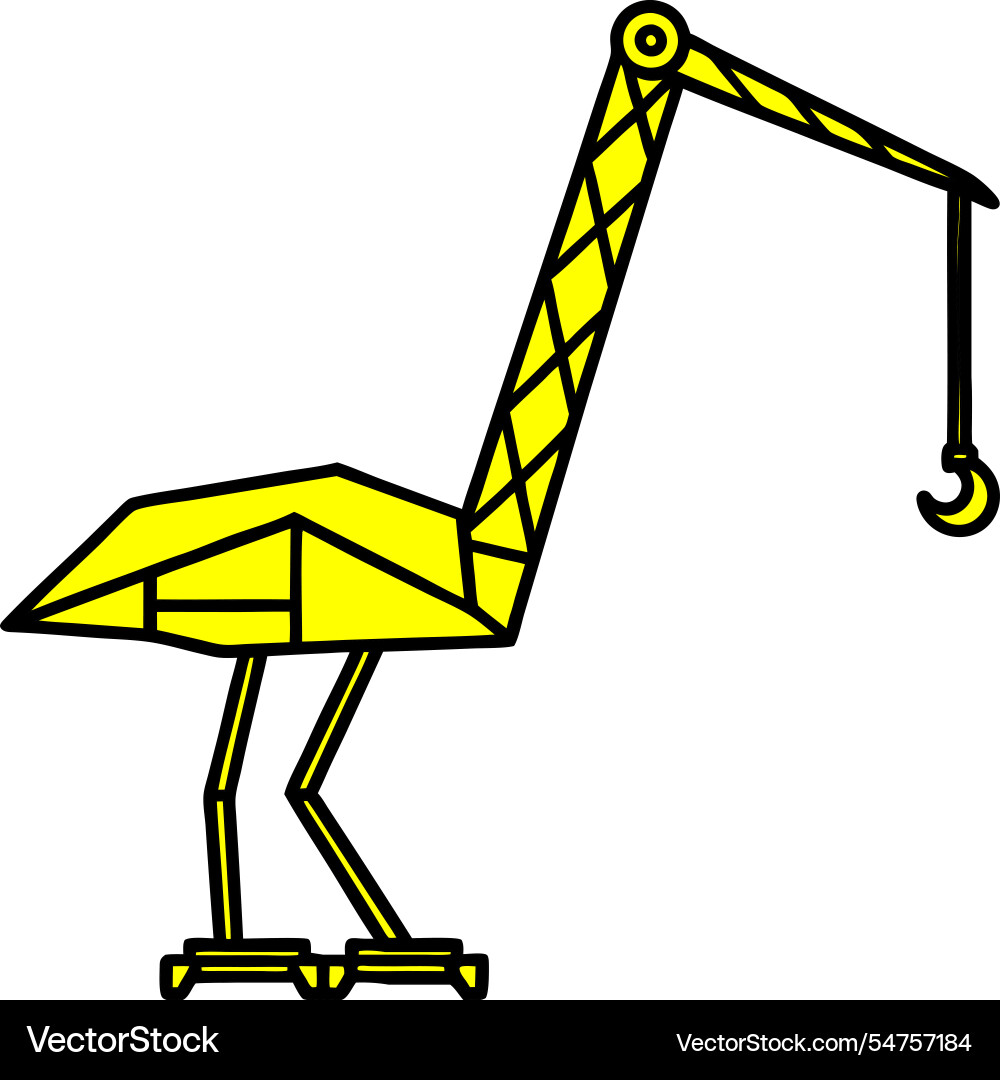 Crane art and eps Royalty Free Vector Image - VectorStock