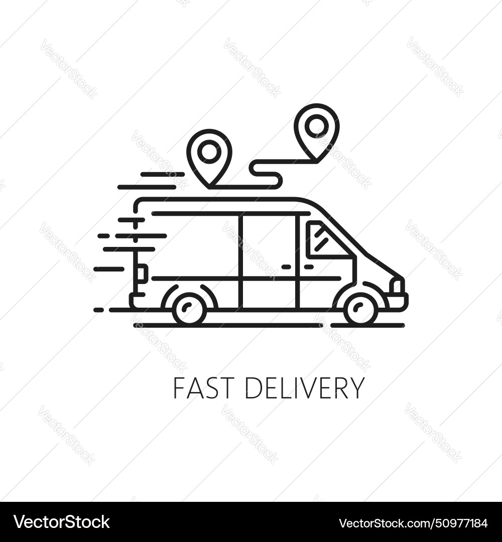 Fast delivery icon logistics and parcel shipping Vector Image