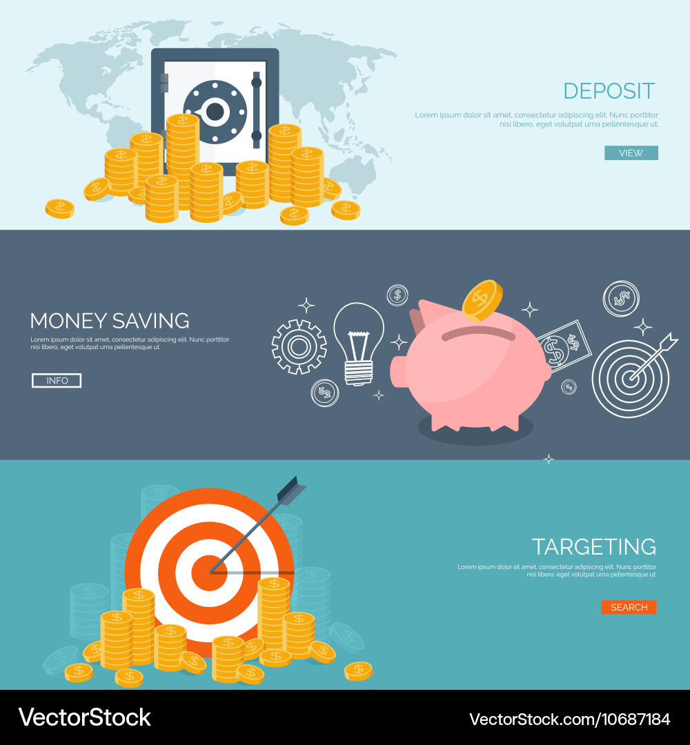 Flat background money Royalty Free Vector Image