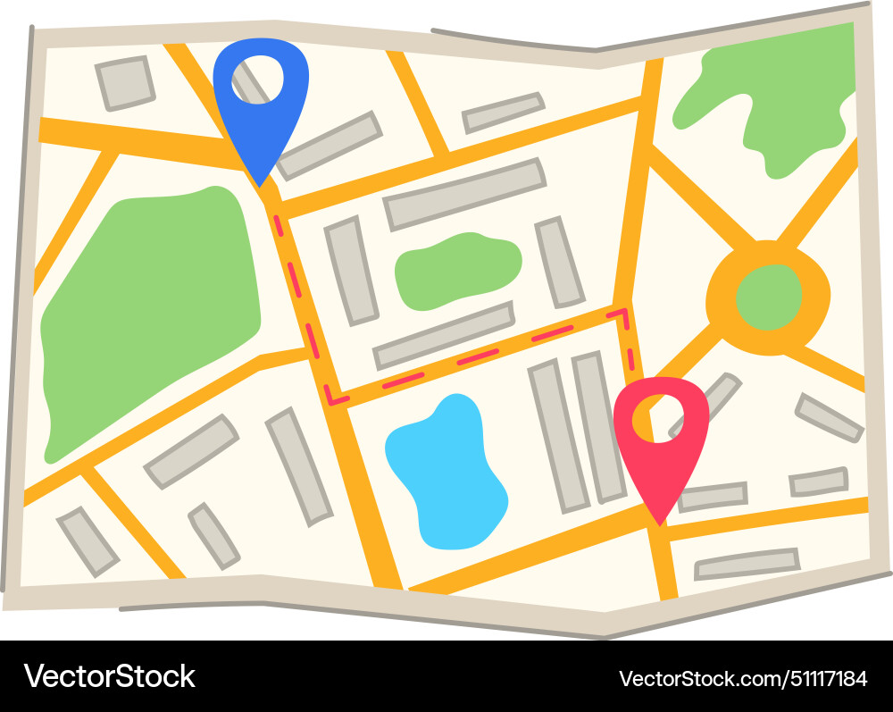 Geography map cartoon Royalty Free Vector Image
