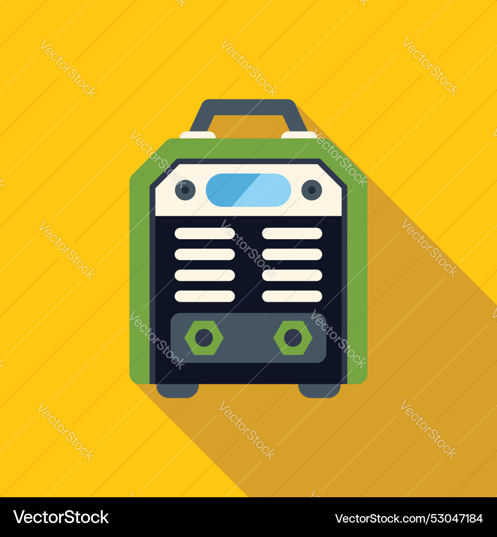 Portable welding machine casting a shadow on Vector Image