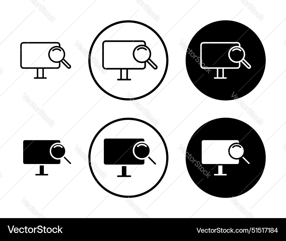 Search online icon Royalty Free Vector Image - VectorStock