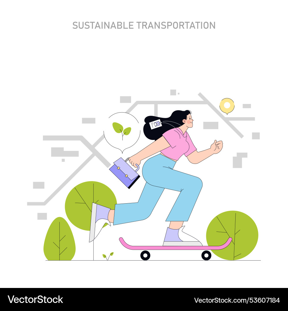 Sustainability and esg flat Royalty Free Vector Image
