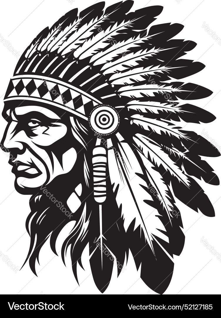 Desert guardian apache face emblematic symbol Vector Image