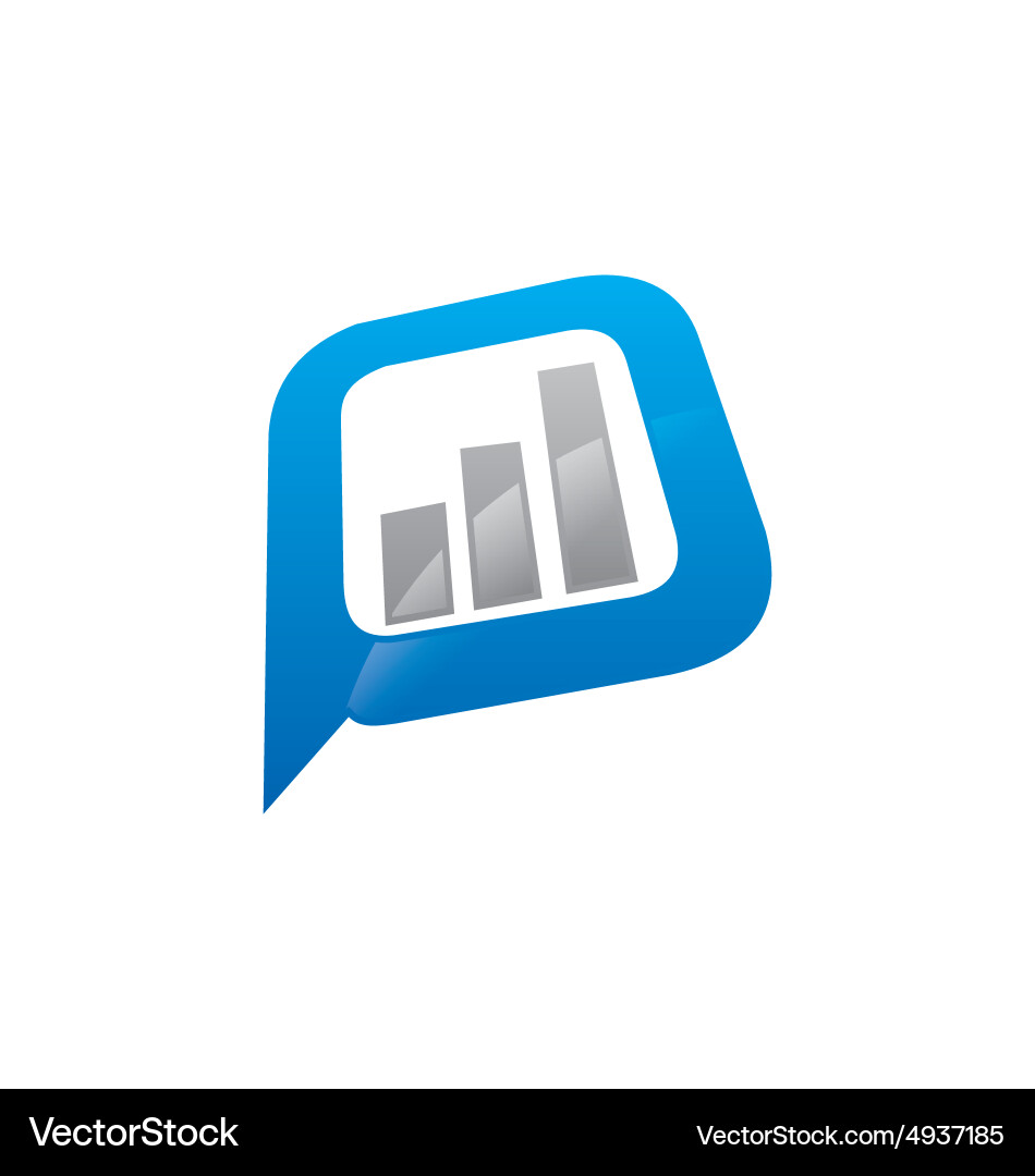 Finance Chart Icon - Graph Logo Royalty Free Vector Image