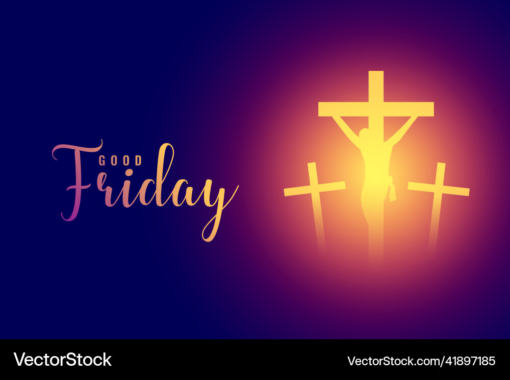 Good friday divine light glowing background Vector Image