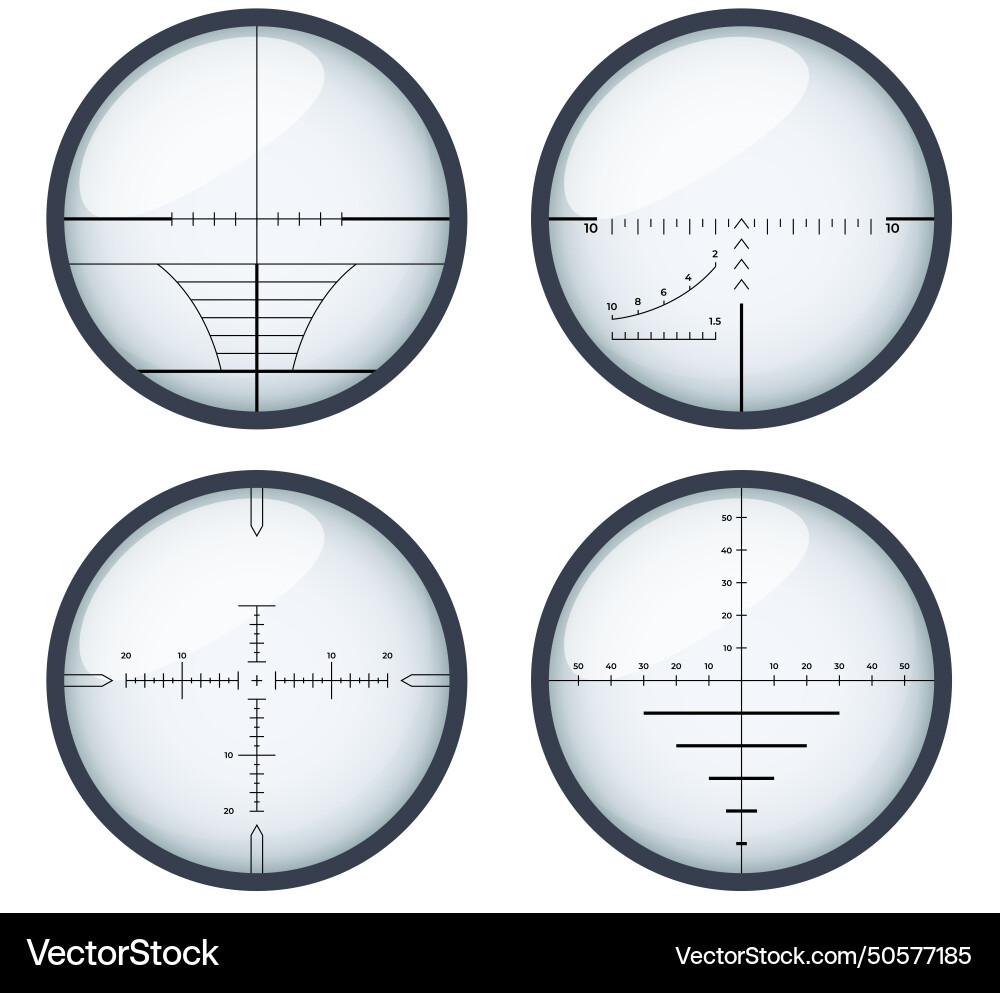 Sniper sights means for contemplation and a solid Vector Image