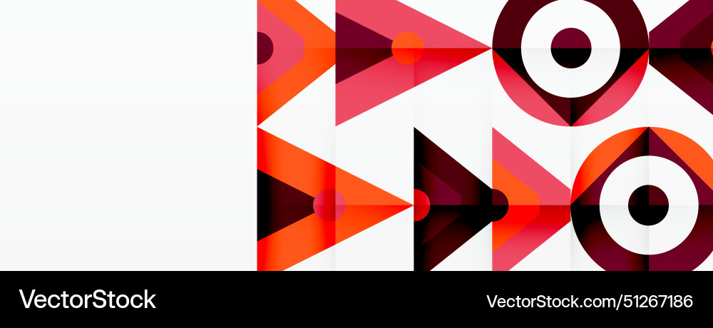 A colorful geometric pattern with triangles Vector Image