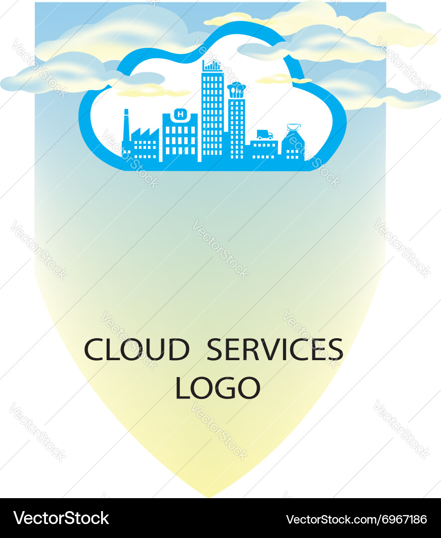 Cloud services banner a4 size Royalty Free Vector Image