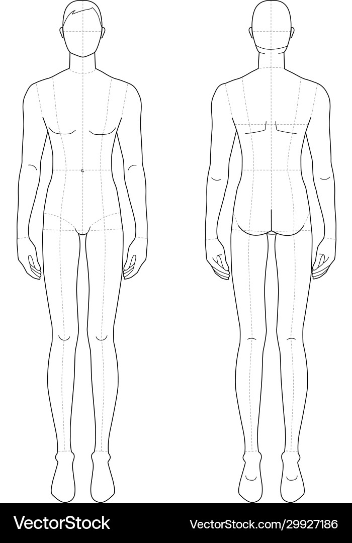 Fashion template standing men Royalty Free Vector Image