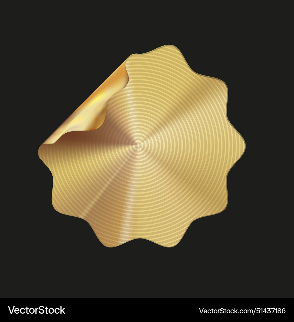 Holographic golden foil texture label gold Vector Image
