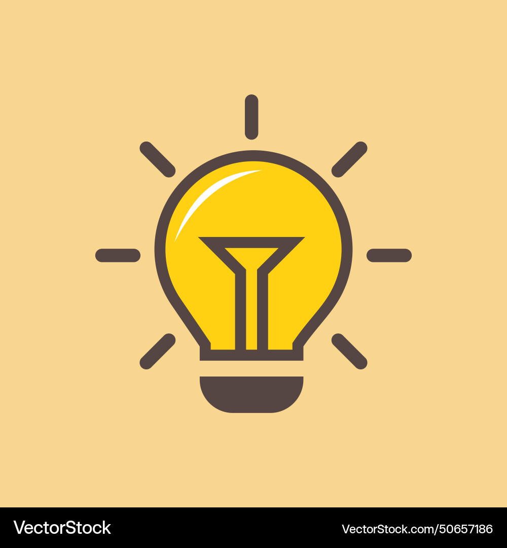 Light bulb icon logo Royalty Free Vector Image