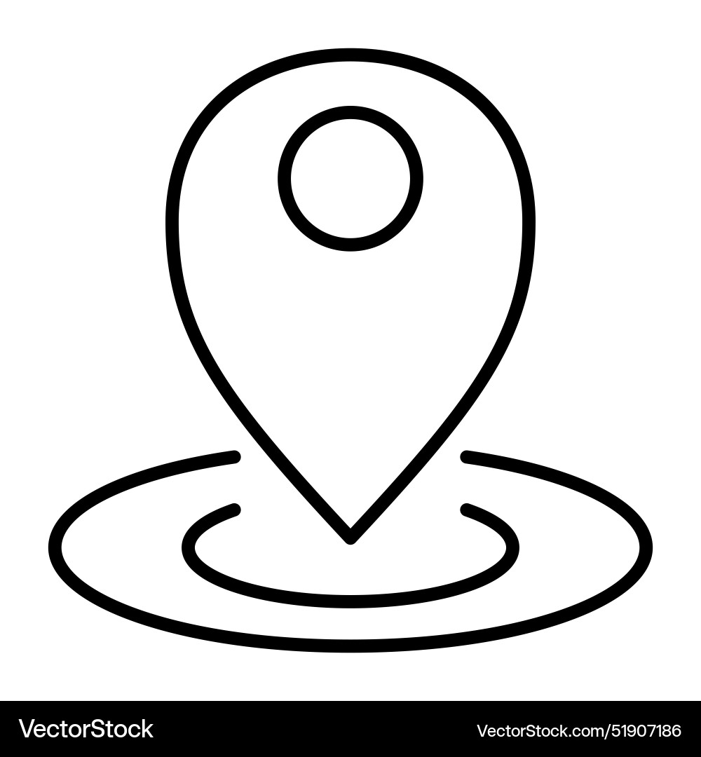 Location icon in thin line style graphic design Vector Image