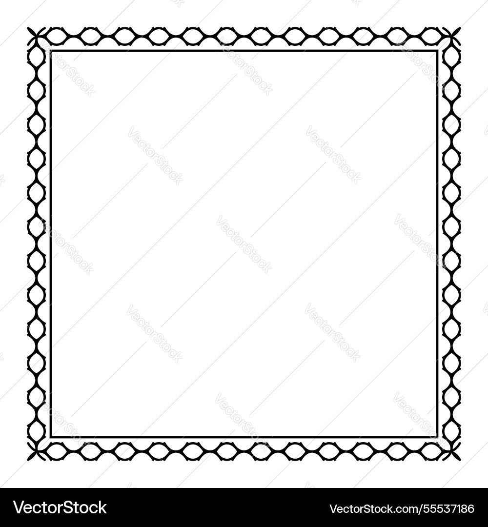 Square frame border graphic simple Royalty Free Vector Image