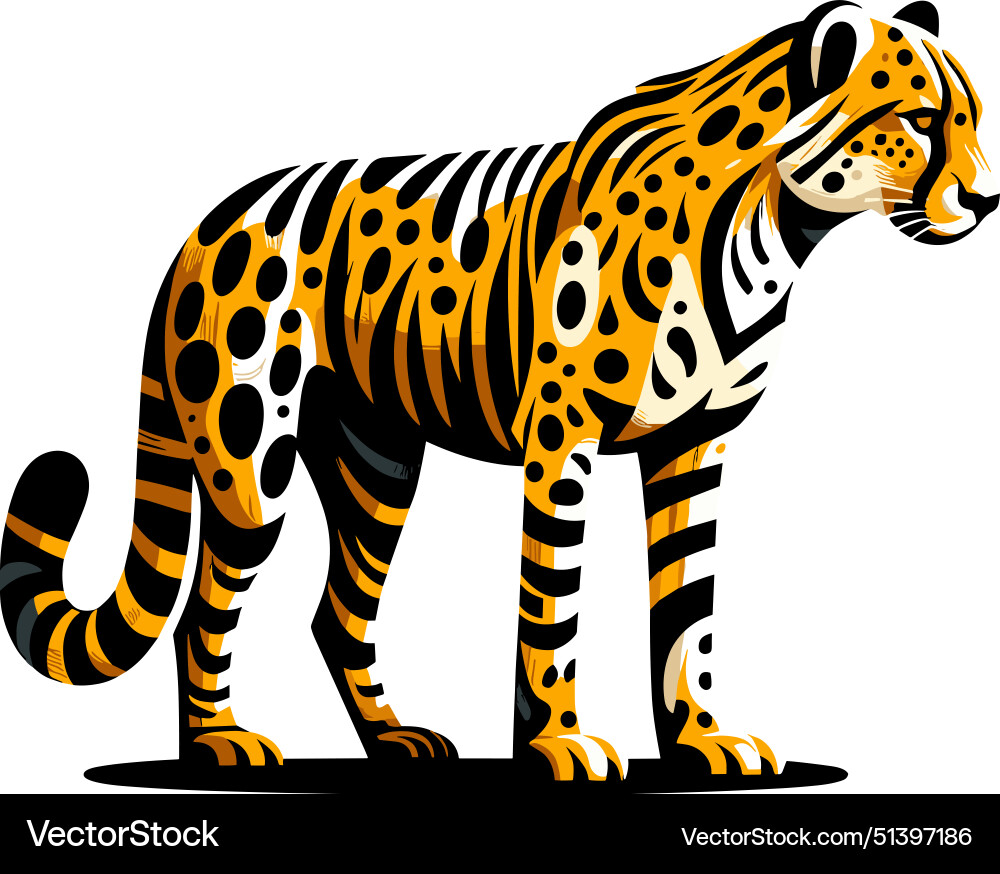 Tiger logo head standing Royalty Free Vector Image