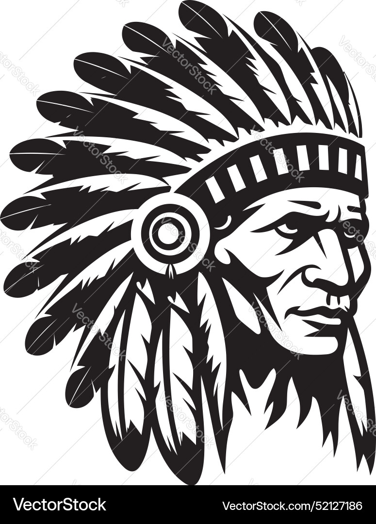 Tribal tradition apache logo icon brave spirit Vector Image