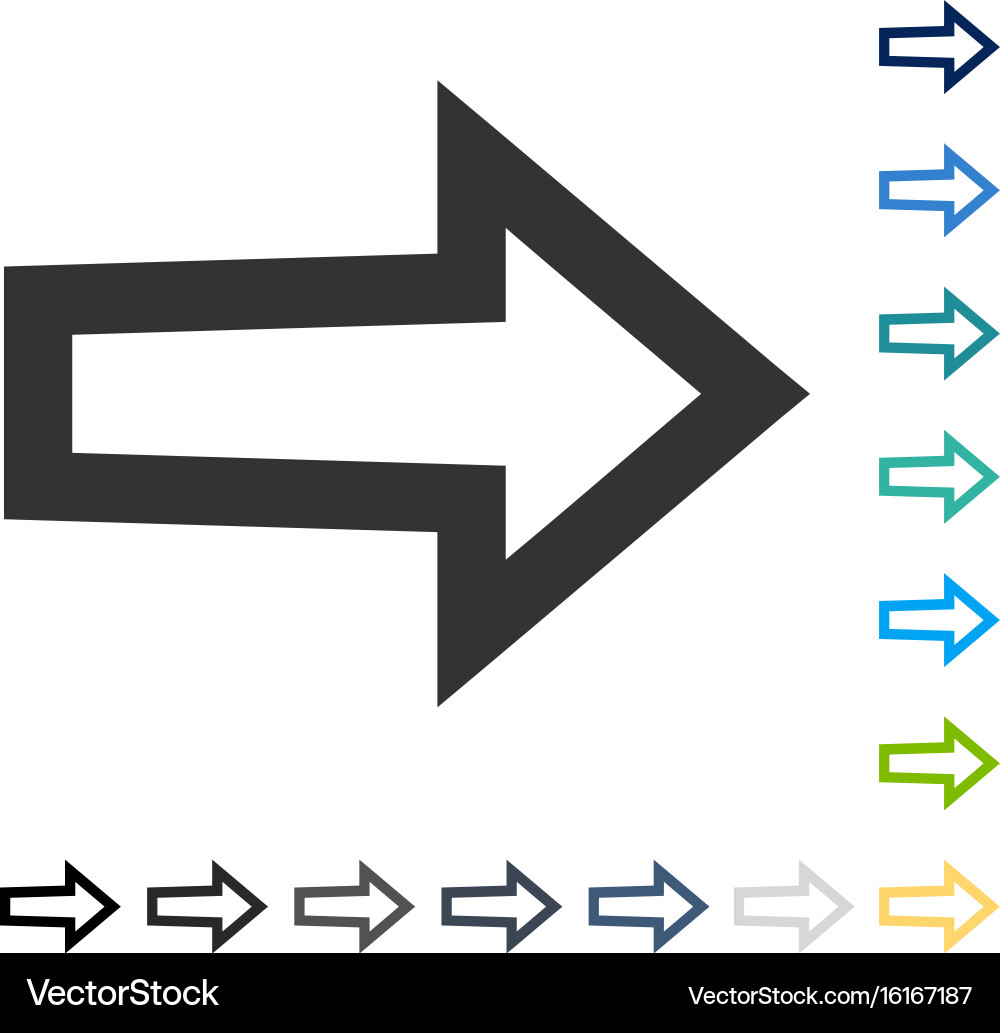Arrow right icon Royalty Free Vector Image - VectorStock