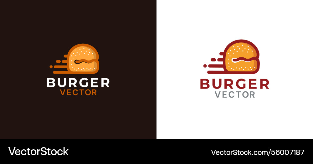 Burger house logo design Royalty Free Vector Image