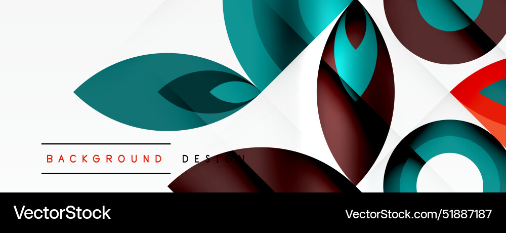 Circles and petals geometric beautiful abstract Vector Image