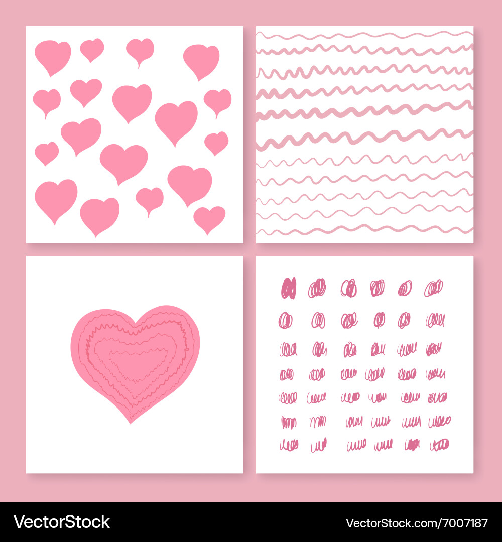 Collection of four cards templates Royalty Free Vector Image