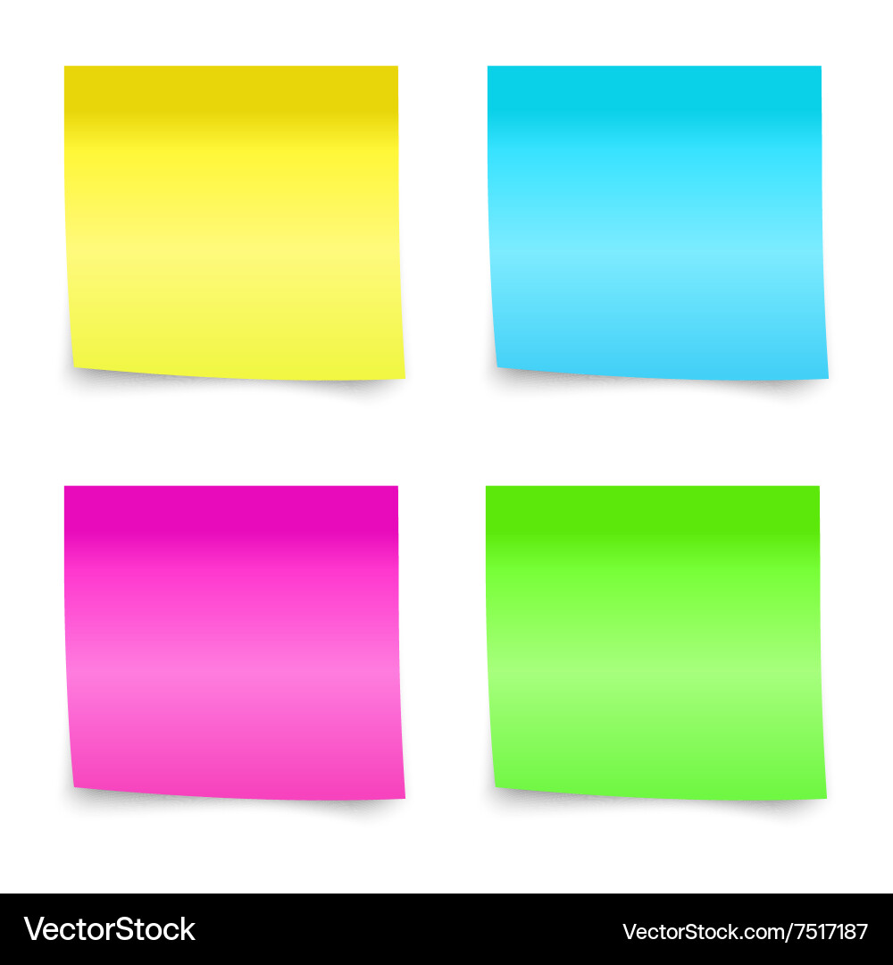 Colorful Sticky Notes Royalty Free Vector Image