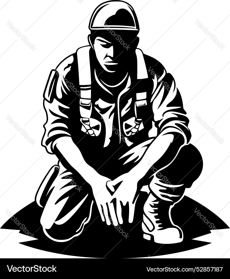 Courageous call military emblem sentinel shield Vector Image