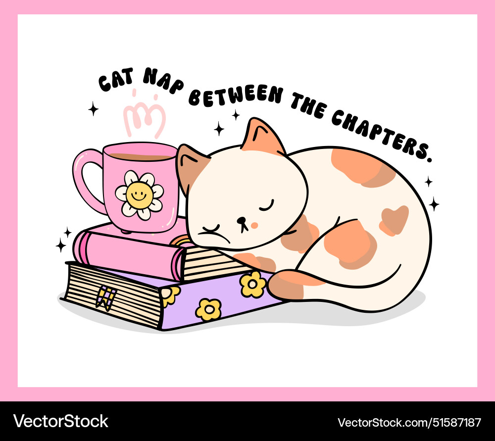 Cozy retro groovy cat art featuring Royalty Free Vector