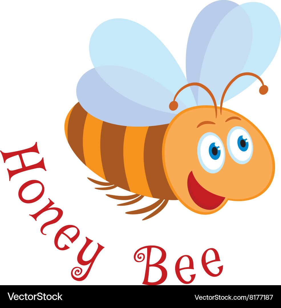 Honey bee Royalty Free Vector Image - VectorStock