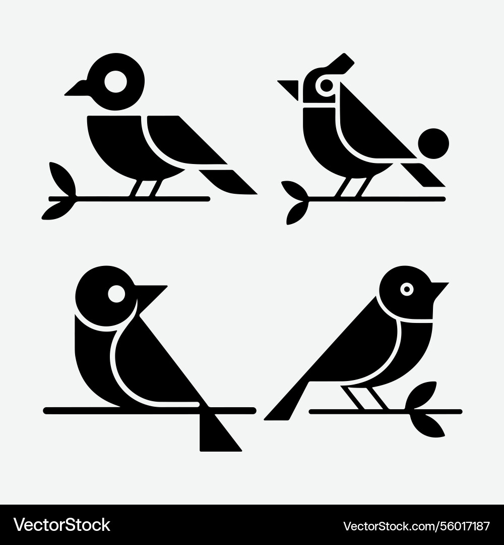 Minimalist bird Royalty Free Vector Image - VectorStock