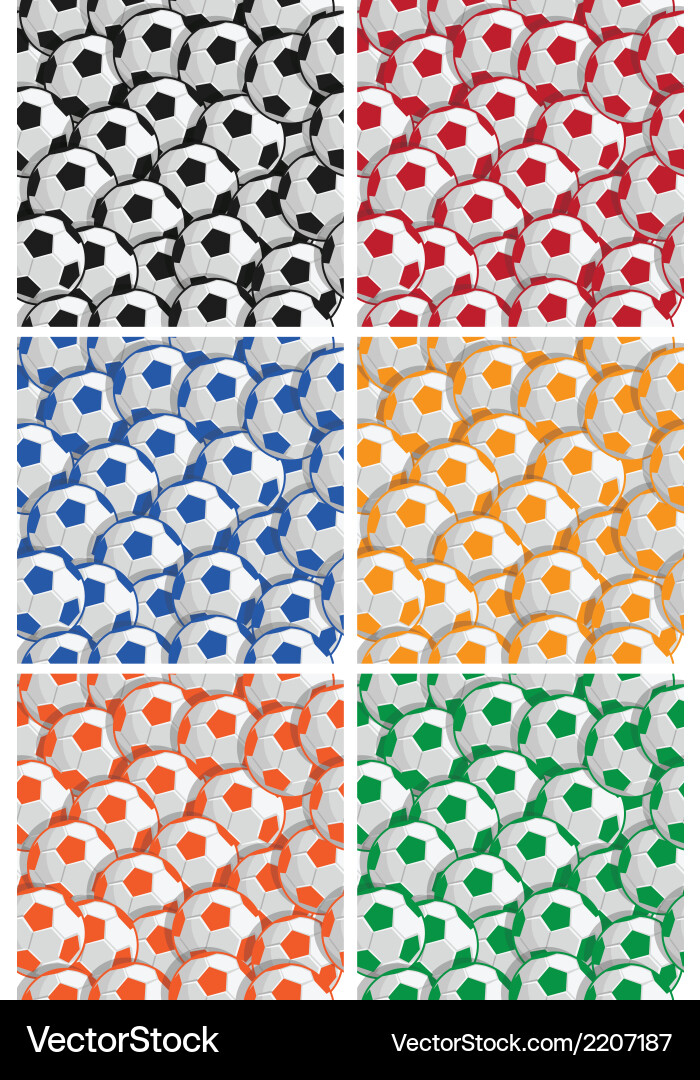 Soccer Ball Pattern - Multi Color Royalty Free Vector Image