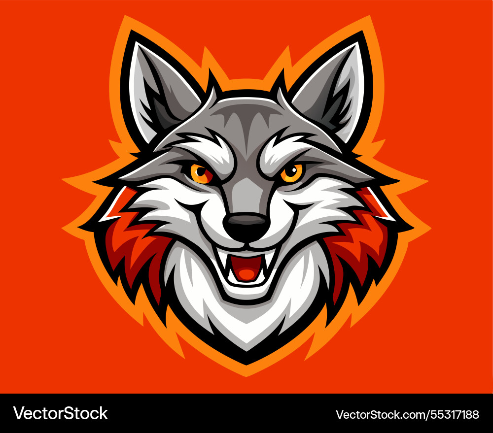 Coyote-mascot-logo Royalty Free Vector Image - VectorStock