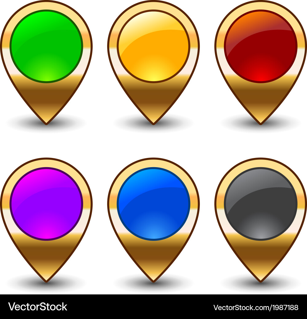 Map markers 2 Royalty Free Vector Image - VectorStock
