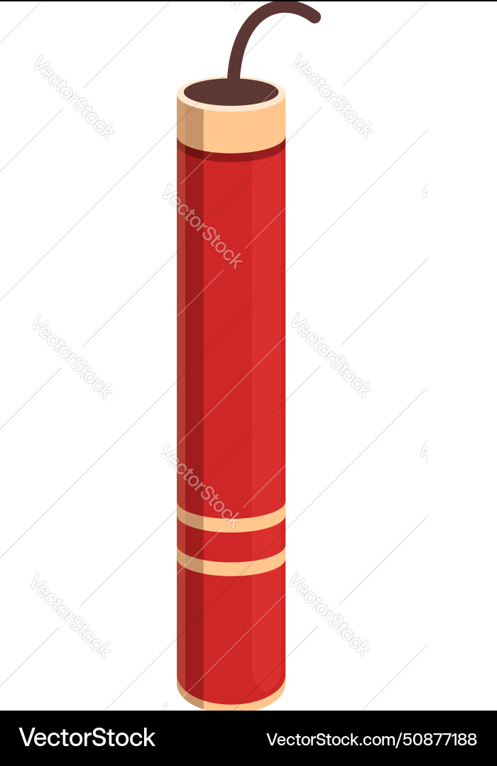 Small red dynamite icon cartoon safety Royalty Free Vector