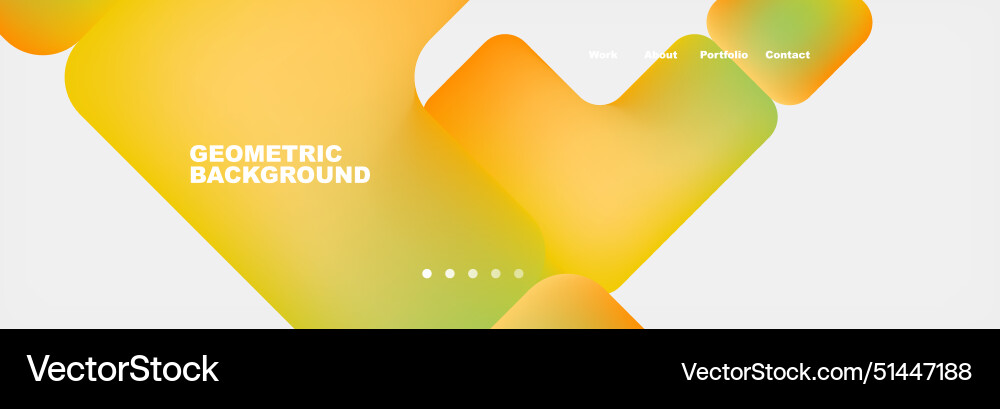 Square internet web page design template Vector Image