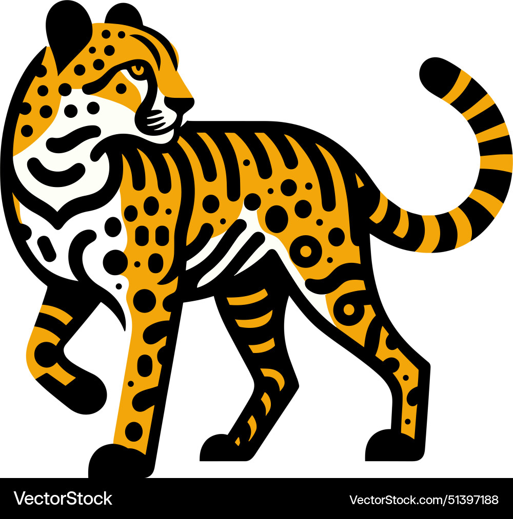 Tiger logo head standing Royalty Free Vector Image