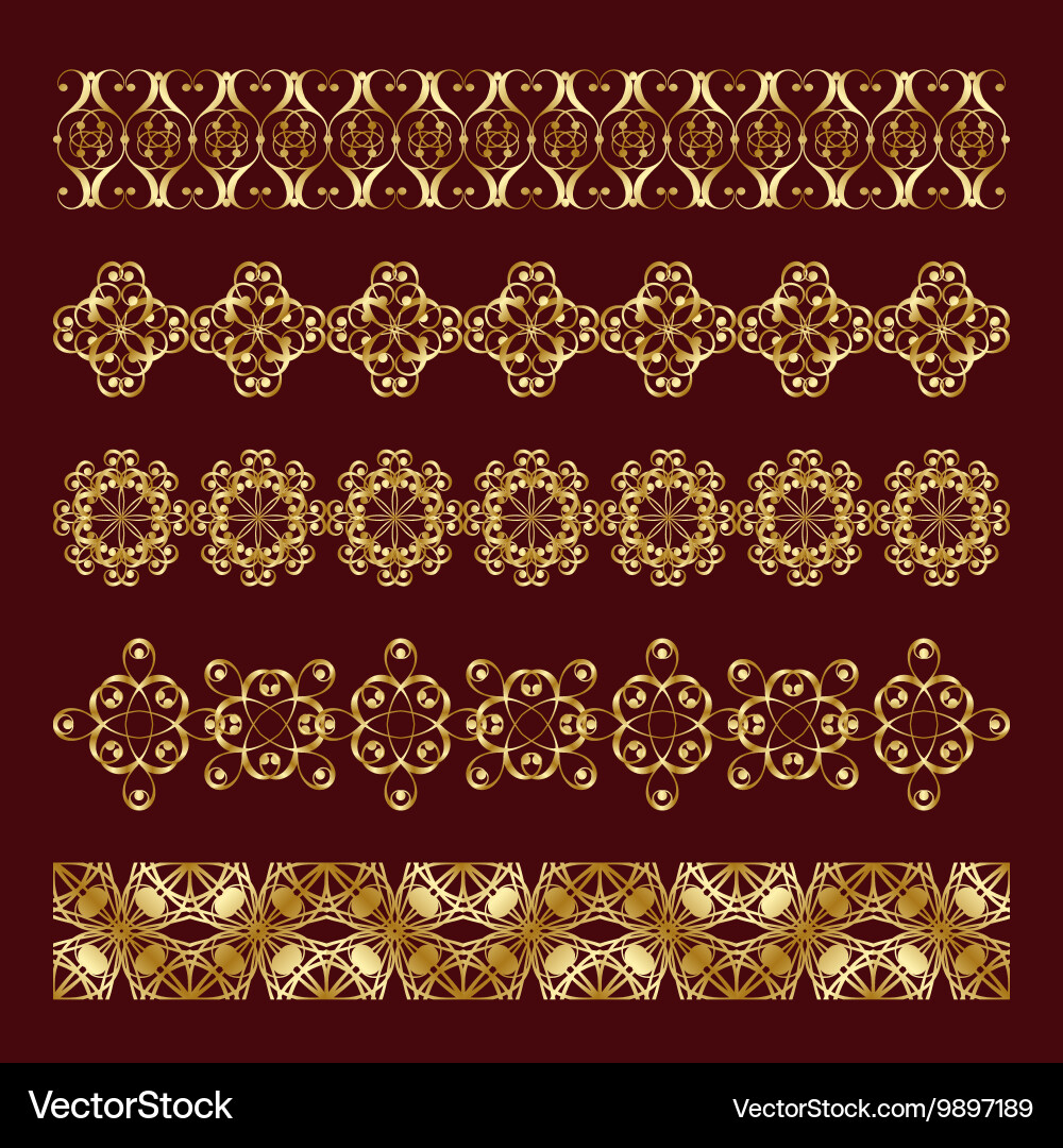Gold border Royalty Free Vector Image - VectorStock