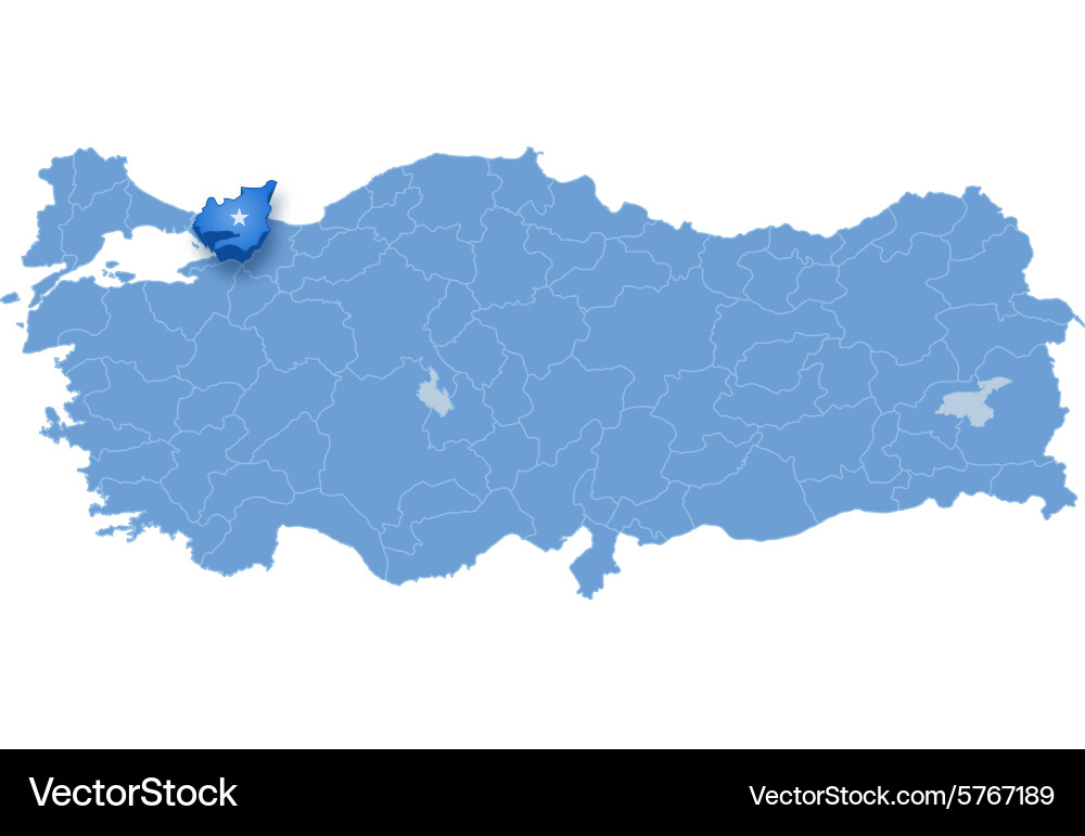 Map of turkey kocaeli Royalty Free Vector Image