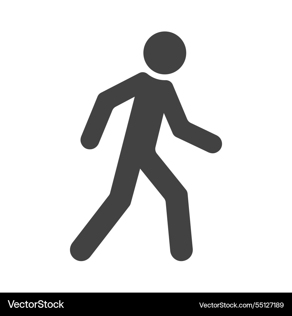People walking icon sign symbol flat Royalty Free Vector