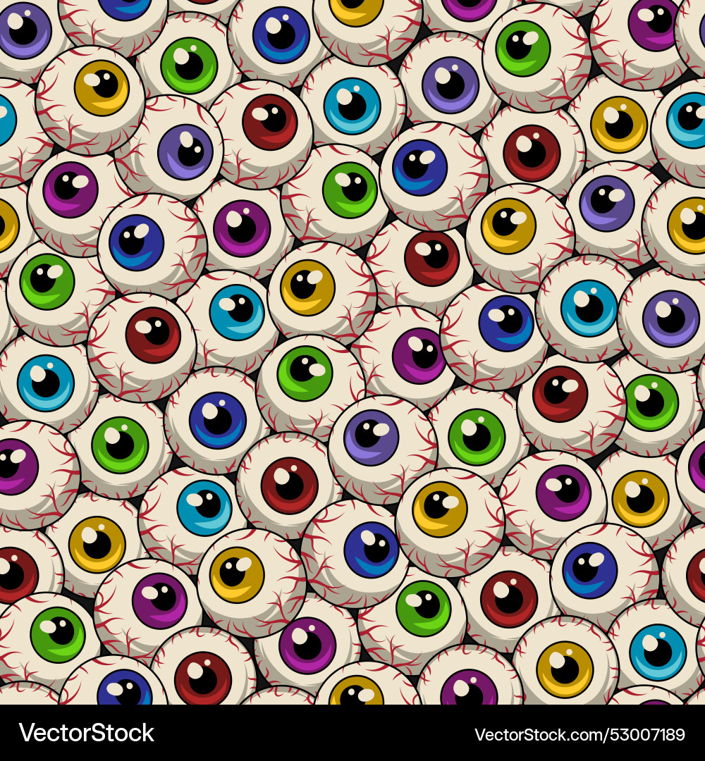 Seamless pattern with colorful eyeballs Royalty Free Vector