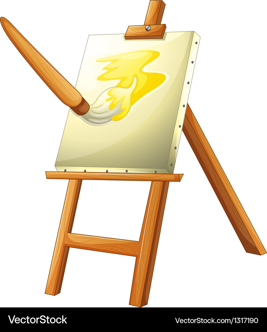 A painting board Royalty Free Vector Image - VectorStock