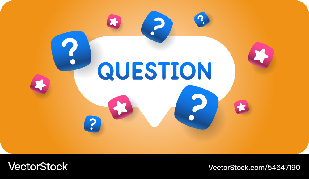 A poster with question marks Royalty Free Vector Image