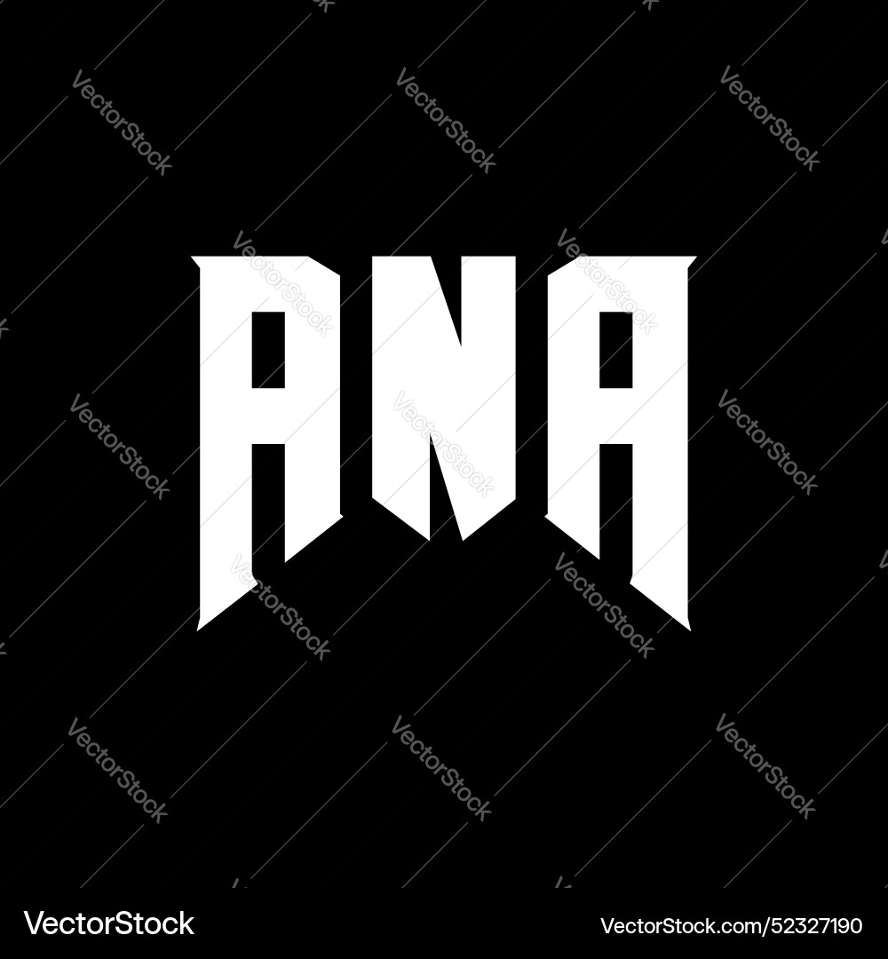 Ana letter logo design for technology company Vector Image