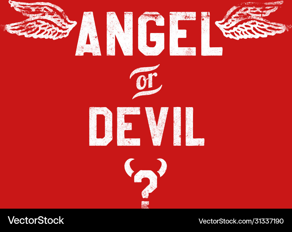 Angel or devil Royalty Free Vector Image - VectorStock