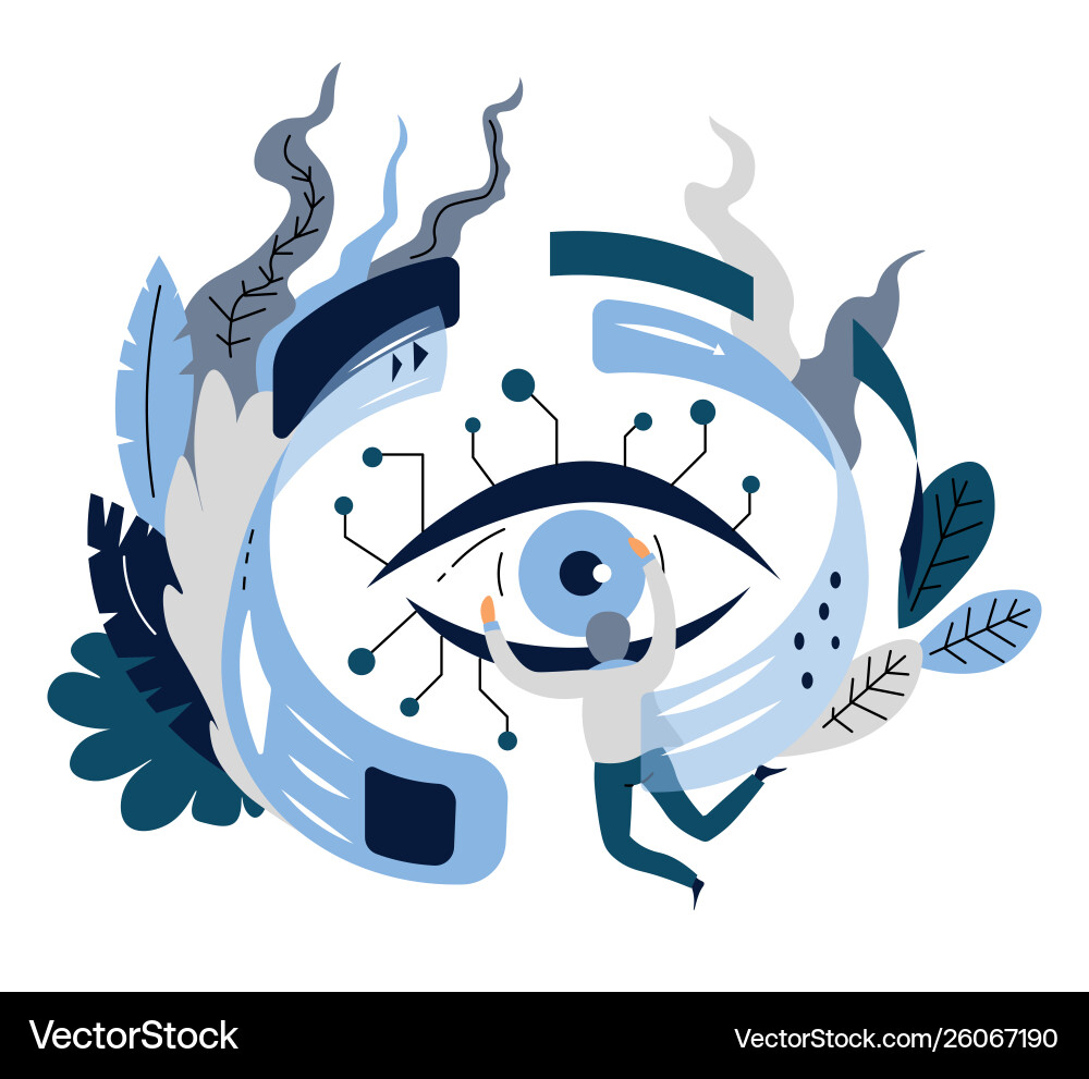 Artificial intelligence digital or cyber Vector Image